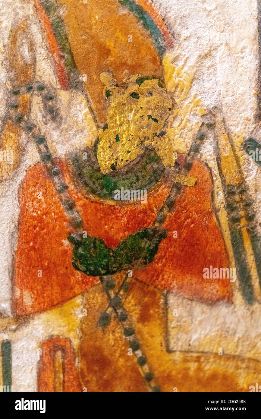 Mummy-case of Djedmaatesankh. Paintings in the external part. The item ...