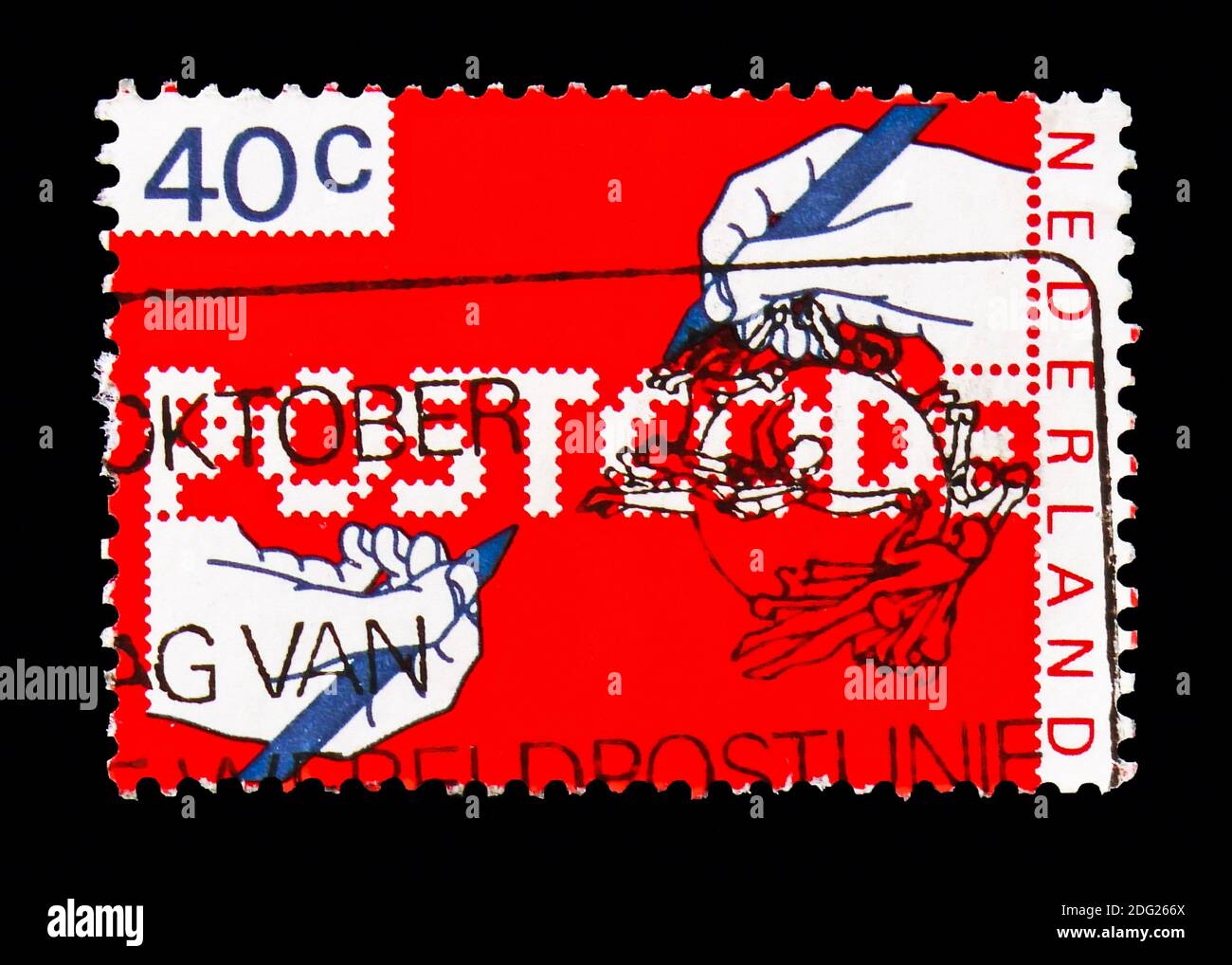 MOSCOW, RUSSIA - AUGUST 18, 2018: A stamp printed in Netherlands shows ...