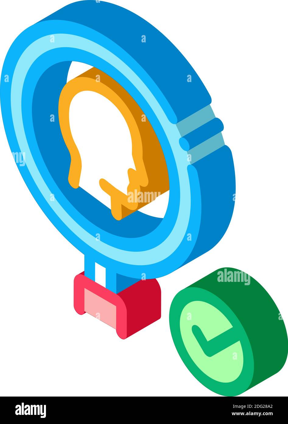 human research approved mark isometric icon vector illustration Stock ...