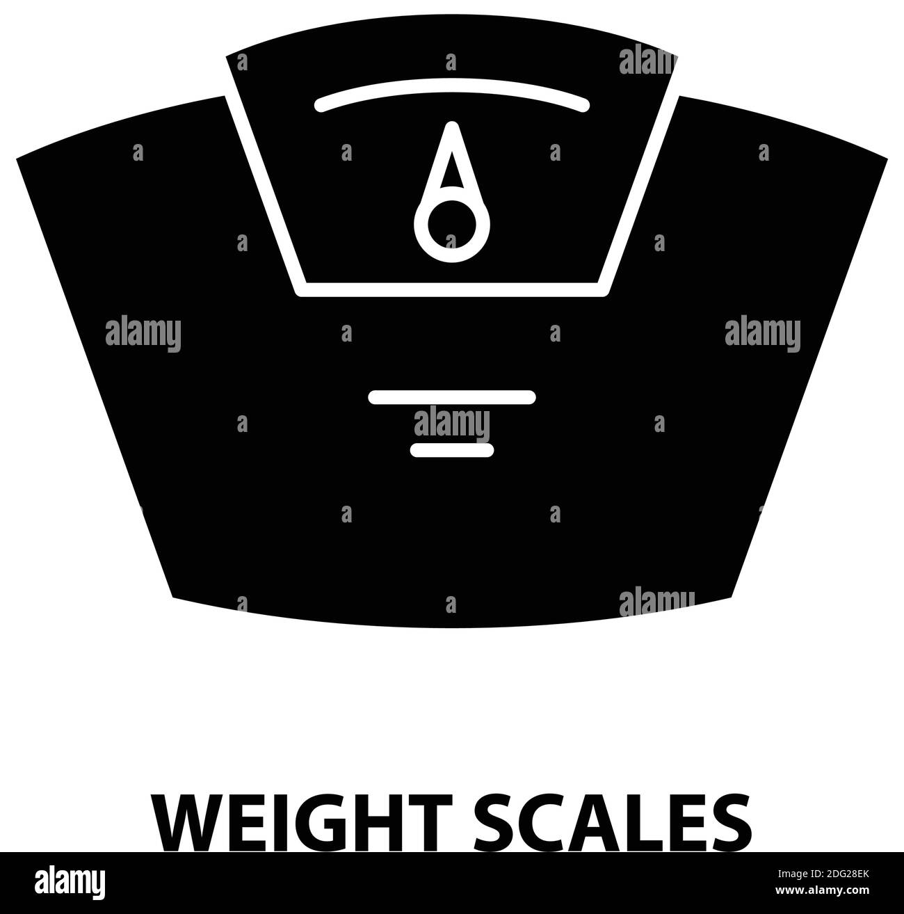 weight scales icon, black vector sign with editable strokes, concept ...