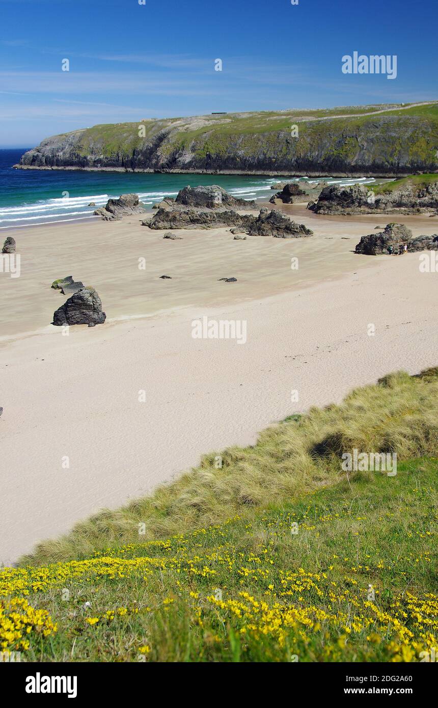 Lonely beach near Durness Stock Photo - Alamy