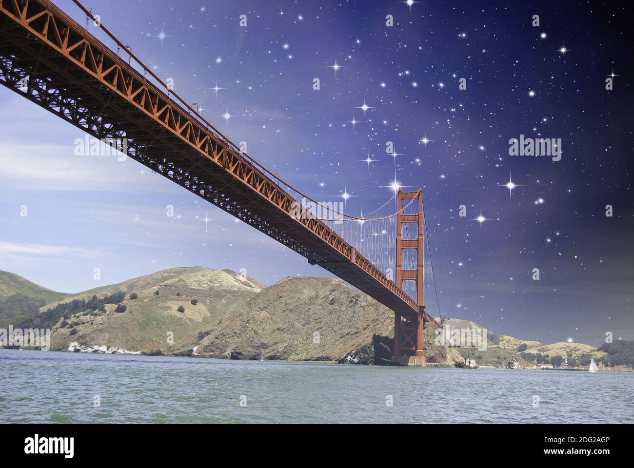 Golden gate bridge over sea sky architecture hi-res stock photography ...