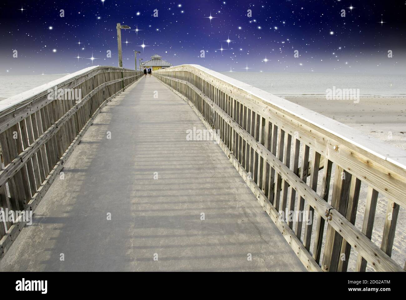 Starry Night over a Pier in Fort Myers, Florida Stock Photo - Alamy