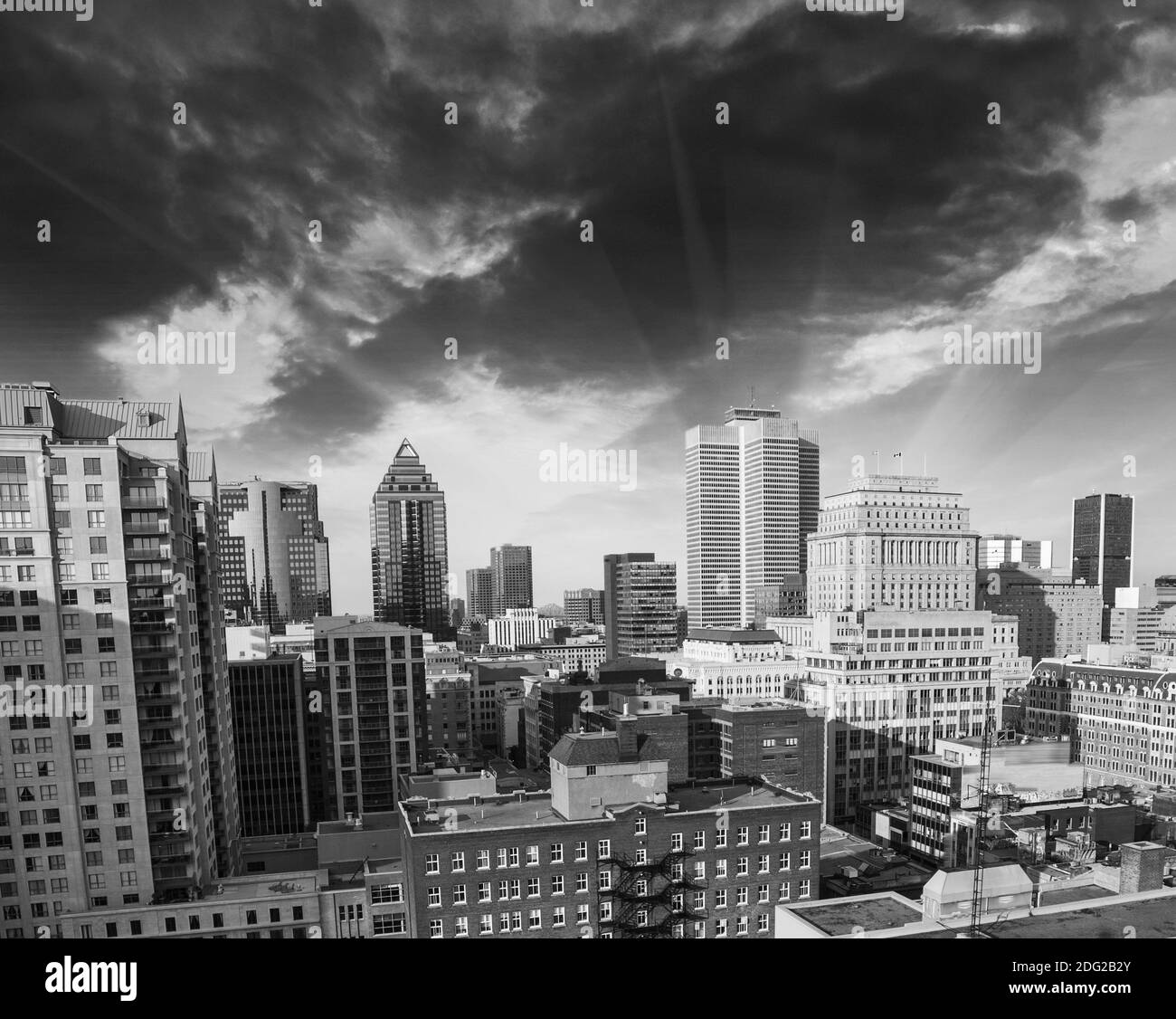 Old town buildings blue Black and White Stock Photos & Images - Alamy