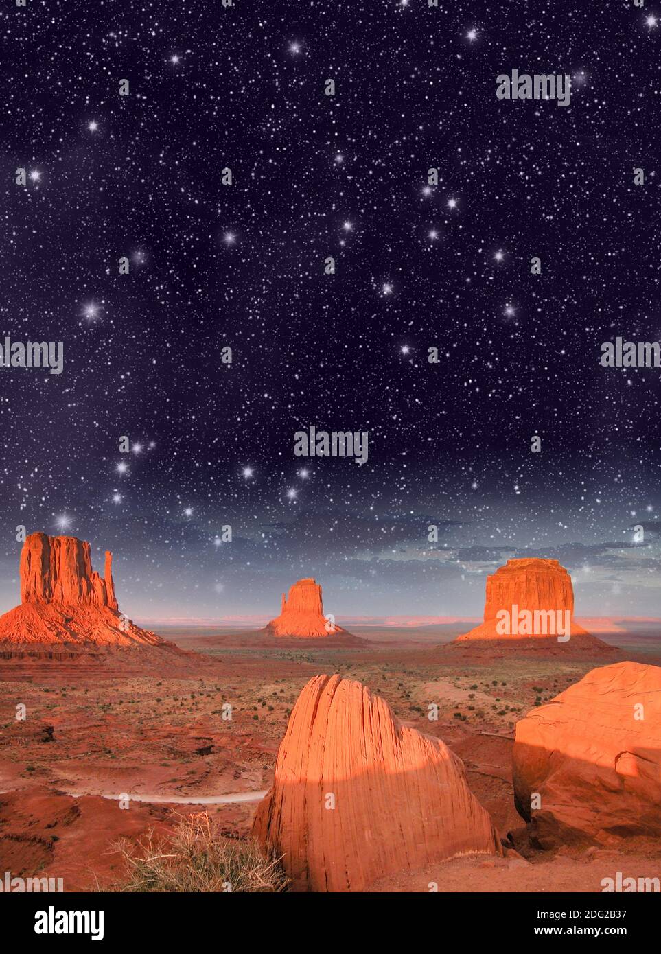 Monument valley night sky hi-res stock photography and images - Alamy