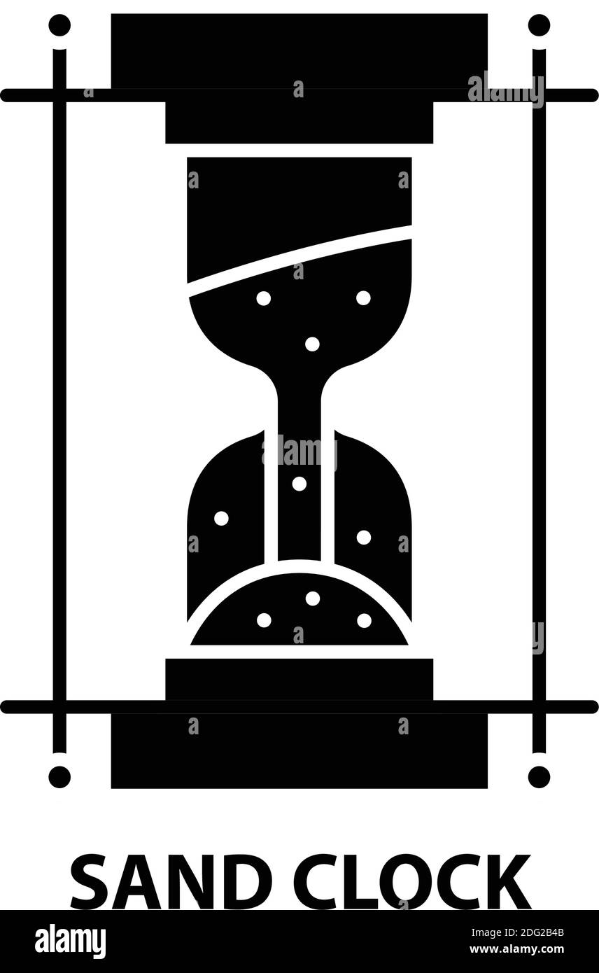 Sandclock icon Black and White Stock Photos & Images - Alamy
