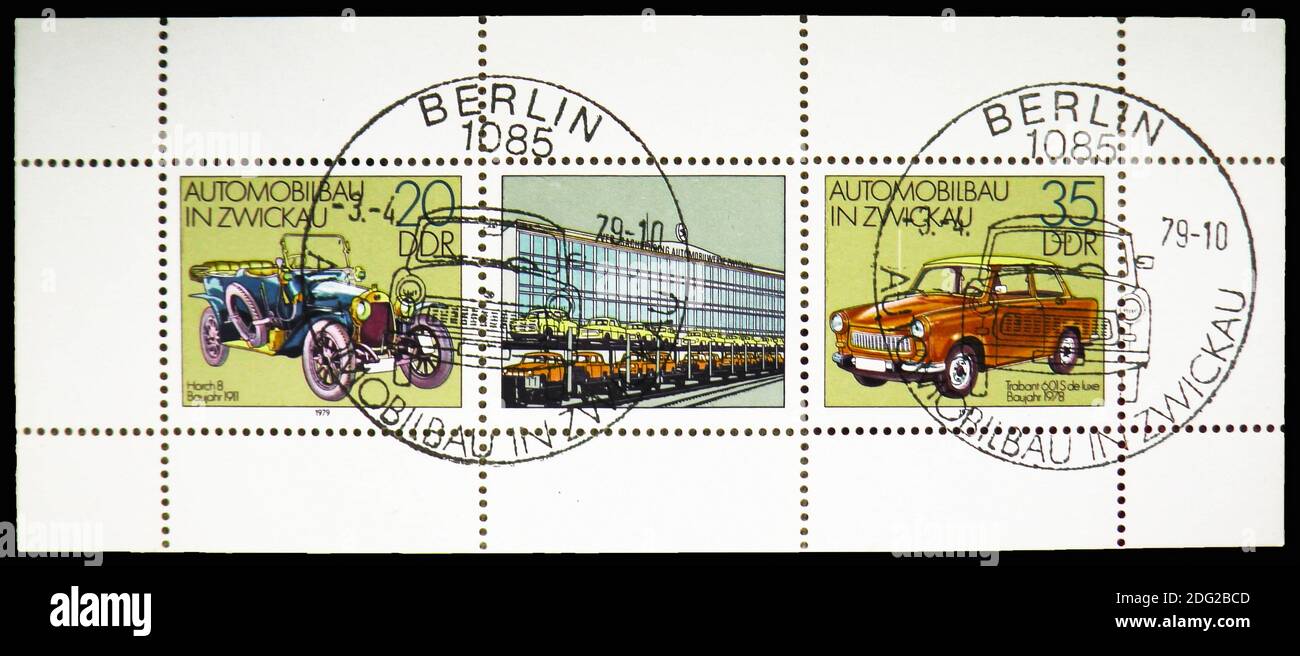 MOSCOW, RUSSIA - OCTOBER 21, 2018: A stamp printed in Germany shows ...
