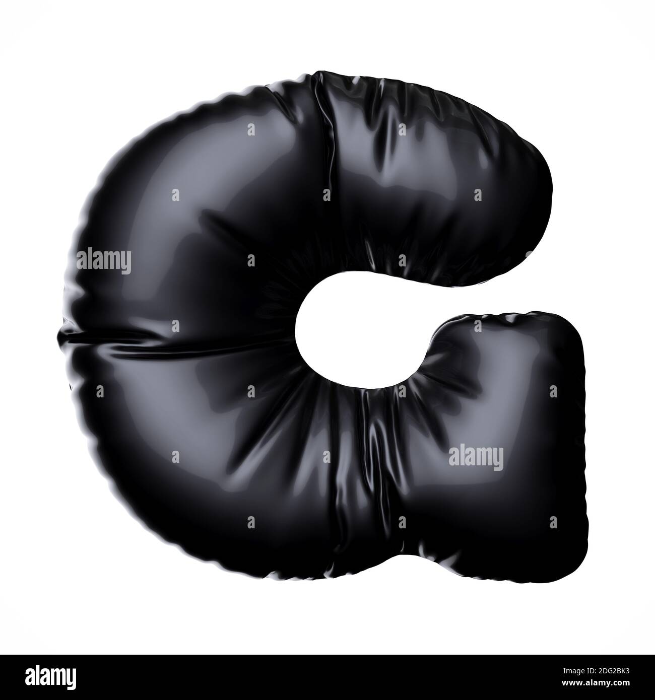 English alphabet black balloon letter font text character G on white ...