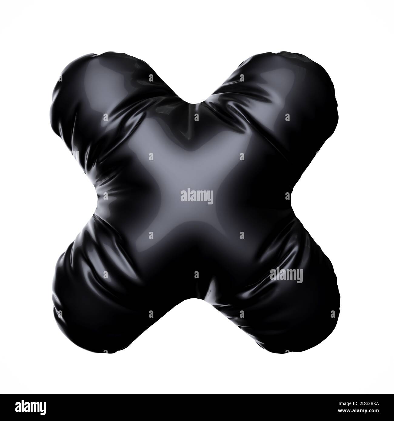 English alphabet black balloon letter font text character X on white ...