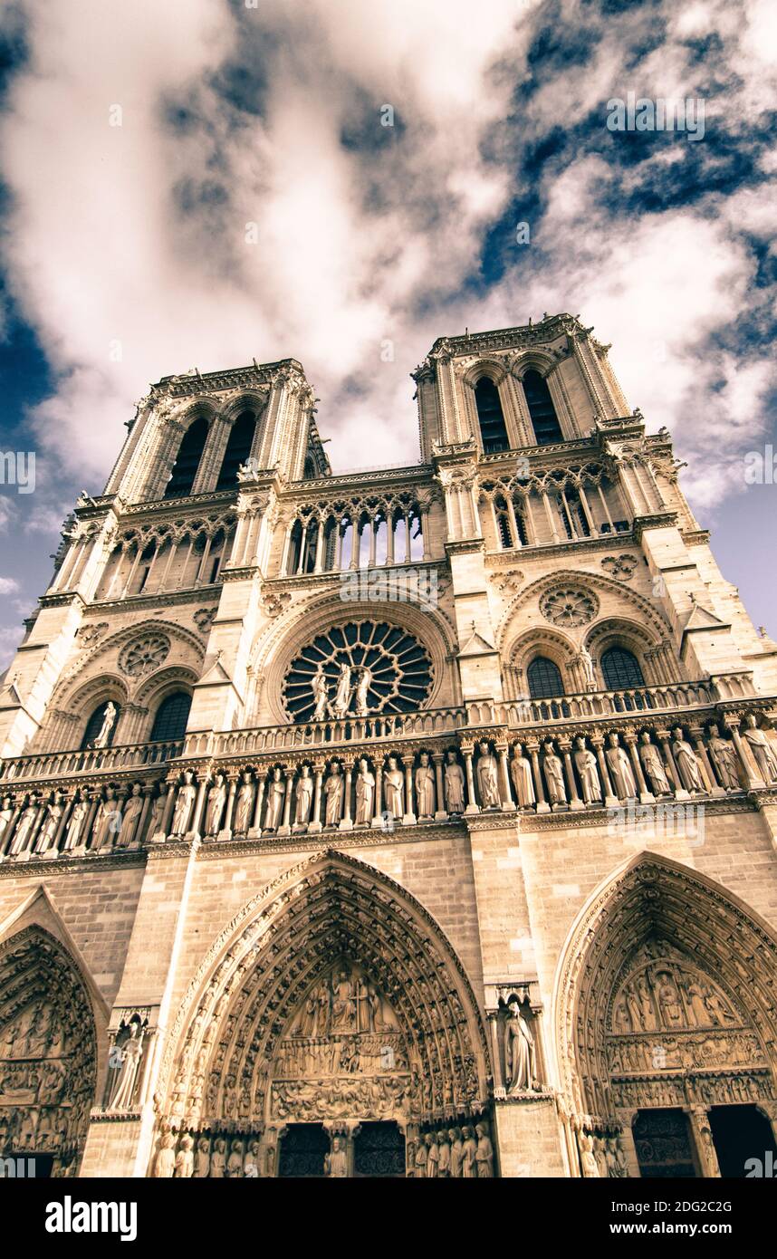 Colors of Notre Dame Cathedral in Paris, France Stock Photo - Alamy