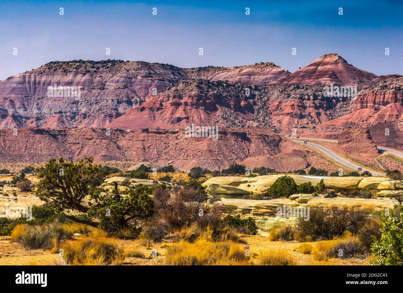 Colorful Red Canyon Castle Valley San Rafael Reef View Area Desert I-70 ...
