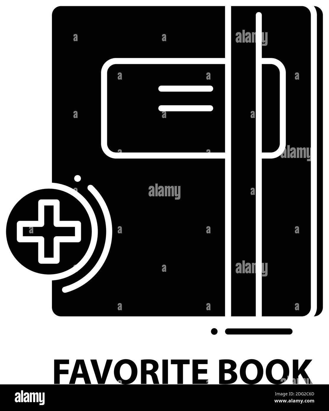 favorite book symbol icon, black vector sign with editable strokes ...