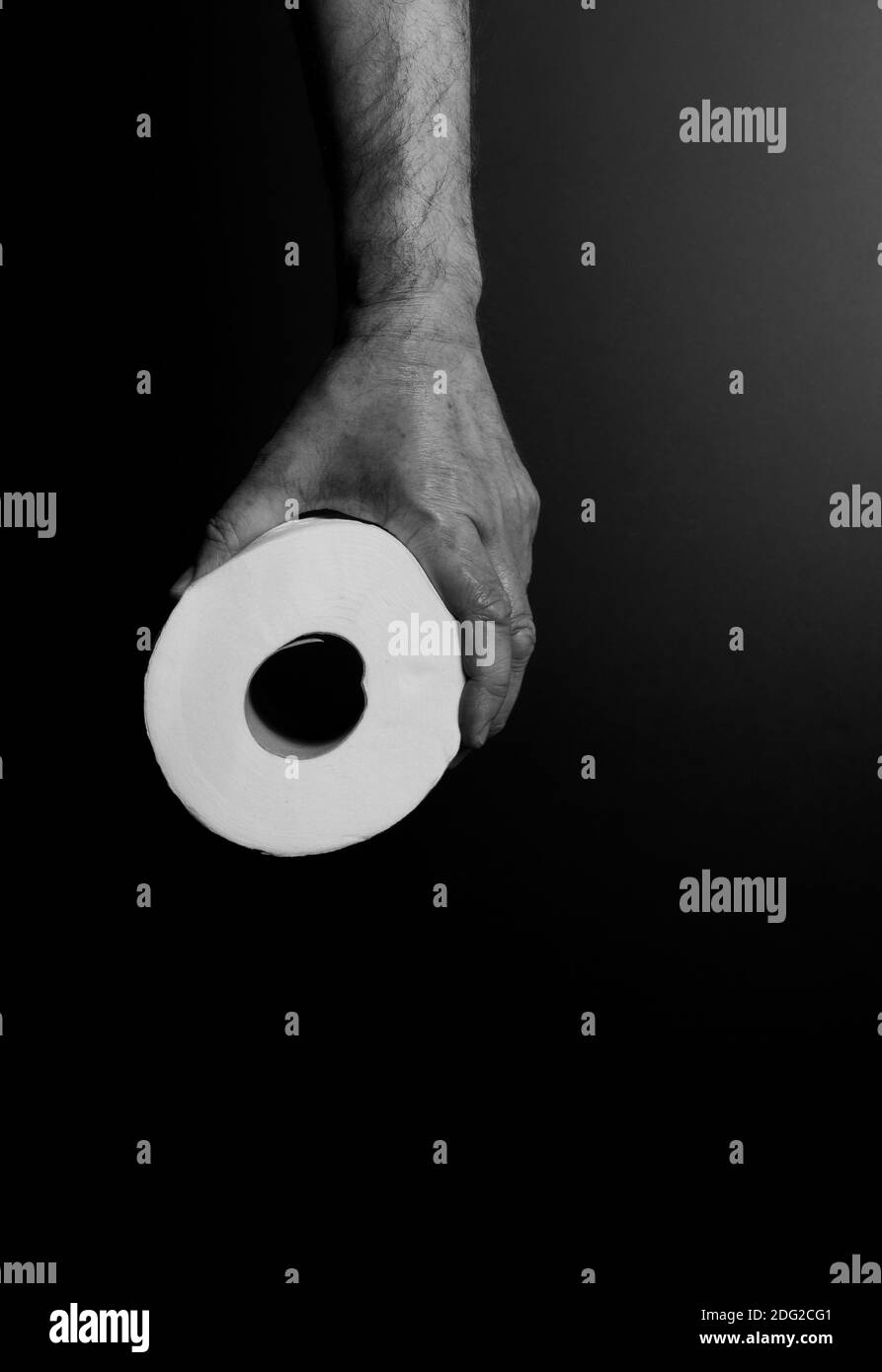 Toilet paper roll tube Black and White Stock Photos & Images - Alamy