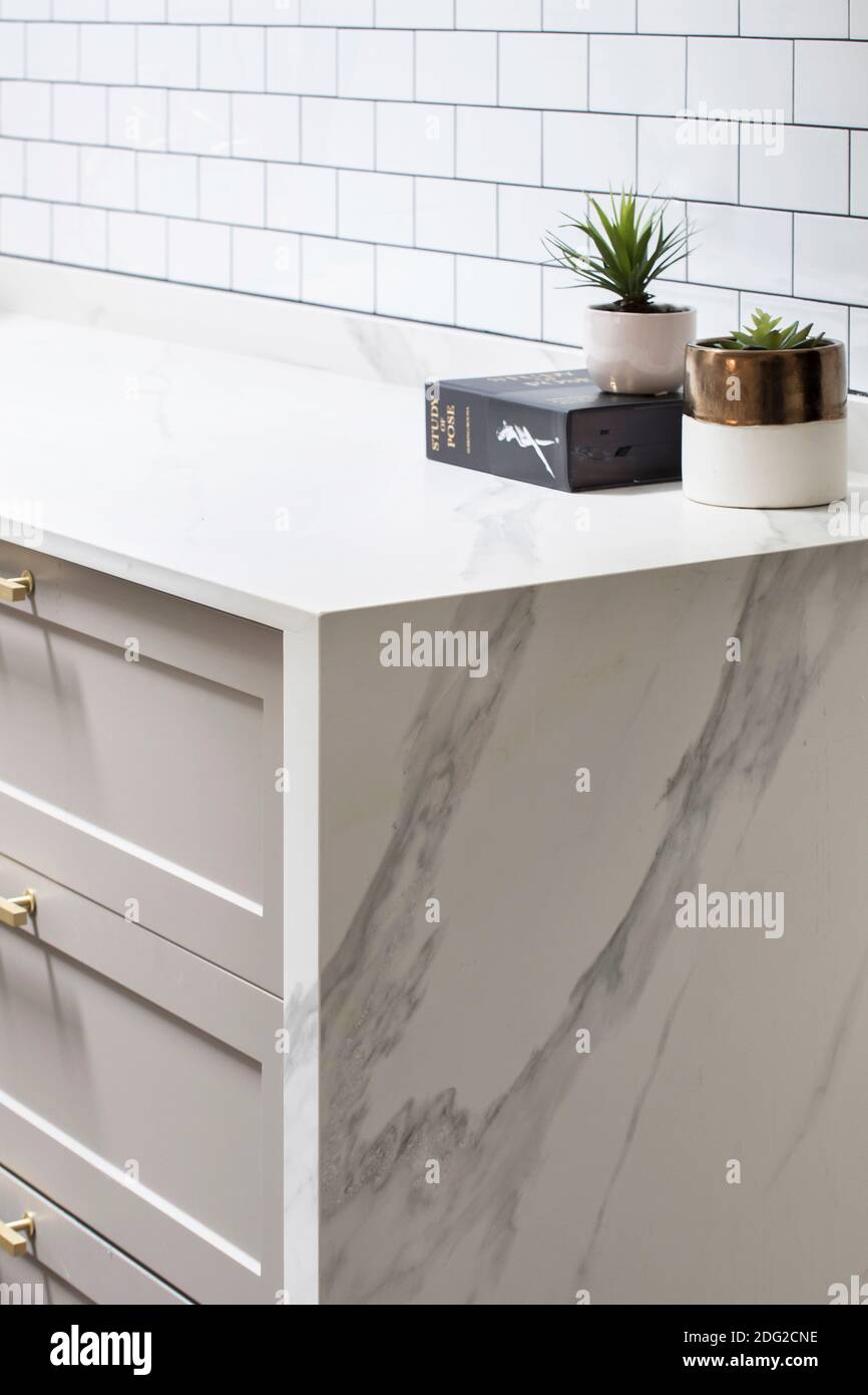 Modern kitchen drawers Stock Photo - Alamy