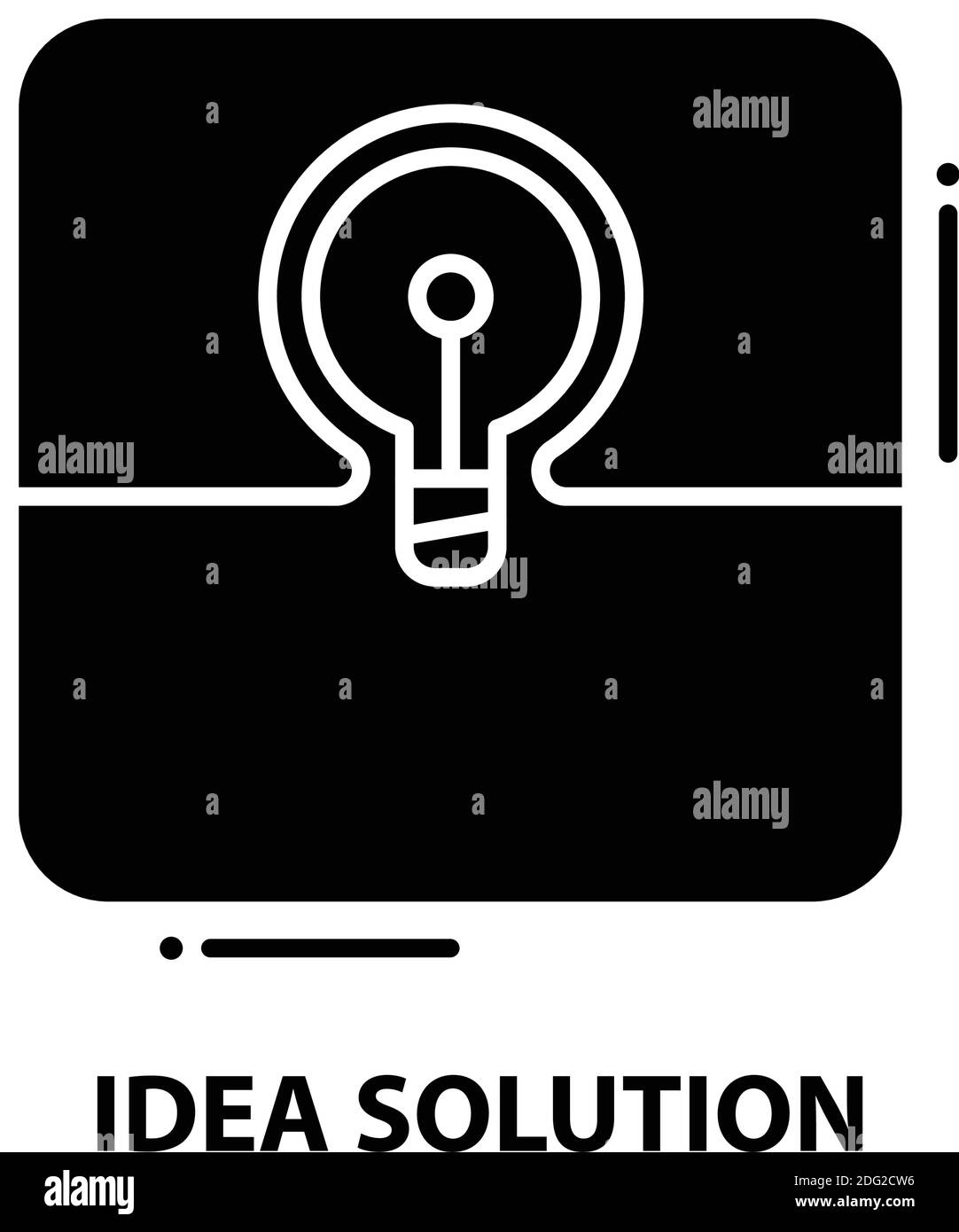 idea solution icon, black vector sign with editable strokes, concept ...