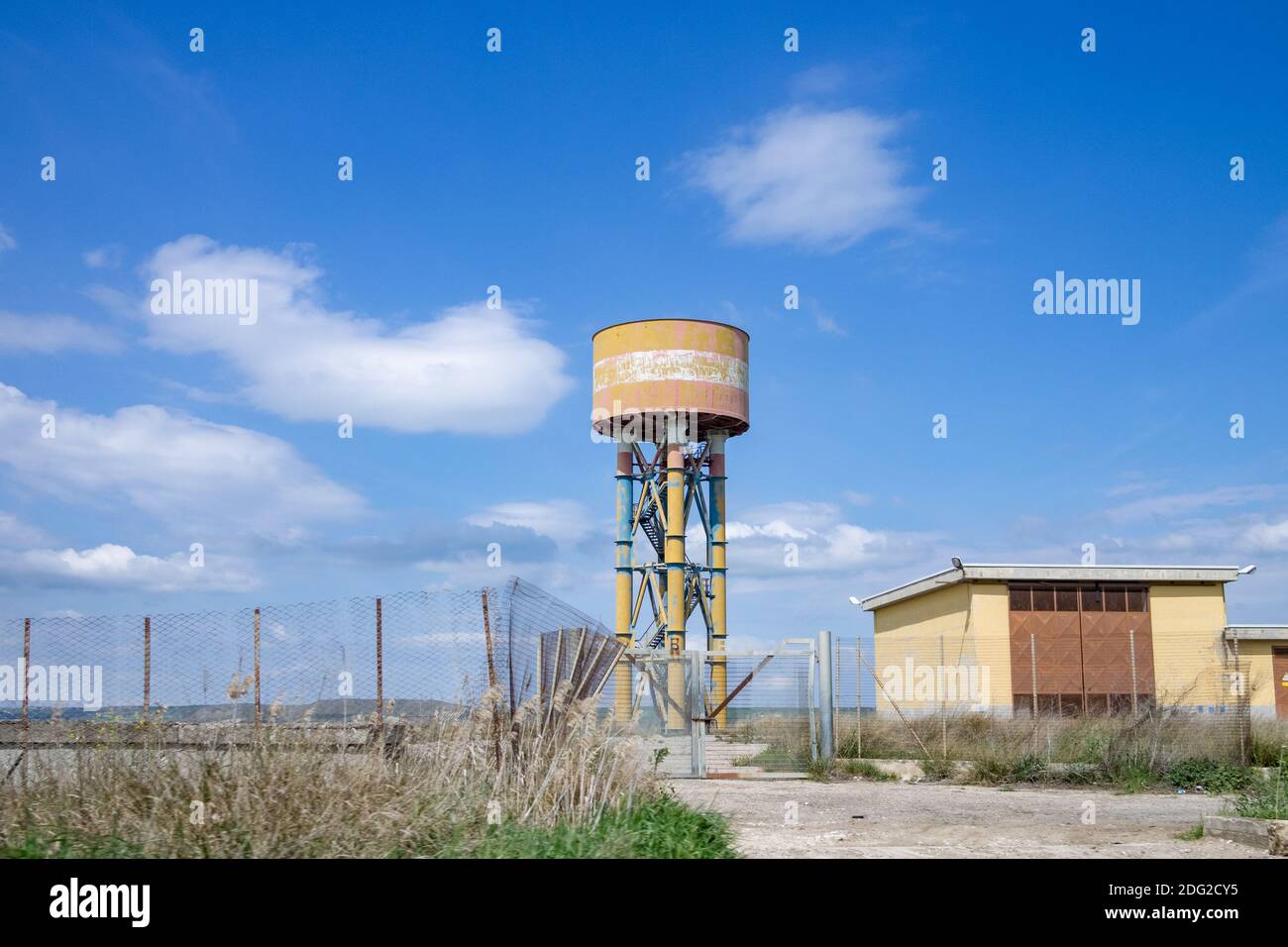 Water tower somewhere in the South Italy Stock Photo - Alamy