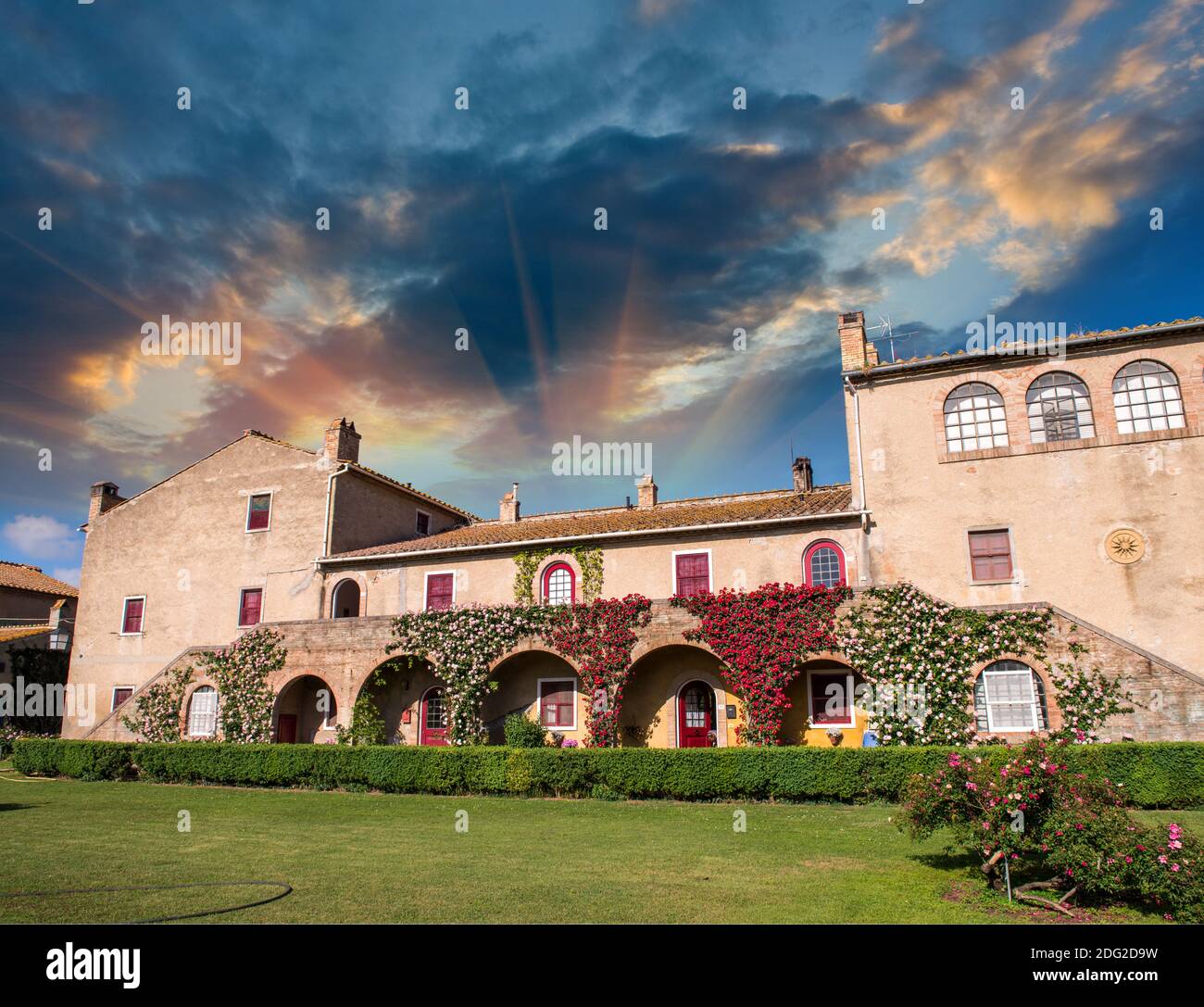Beautiful medieval architecture of Bolgheri - Tuscany Stock Photo - Alamy