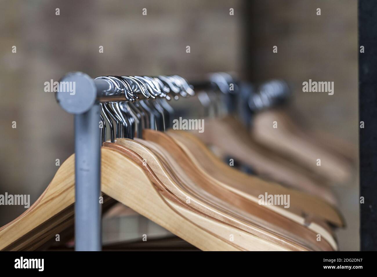 Hangers wood hi-res stock photography and images - Alamy