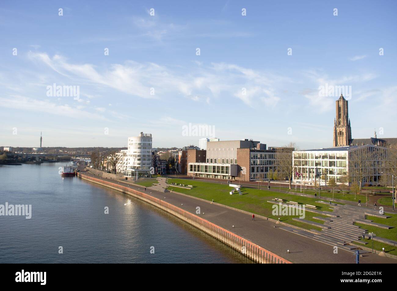 Center of Arnhem in the Netherlands, with St. Eusebius church with the ...