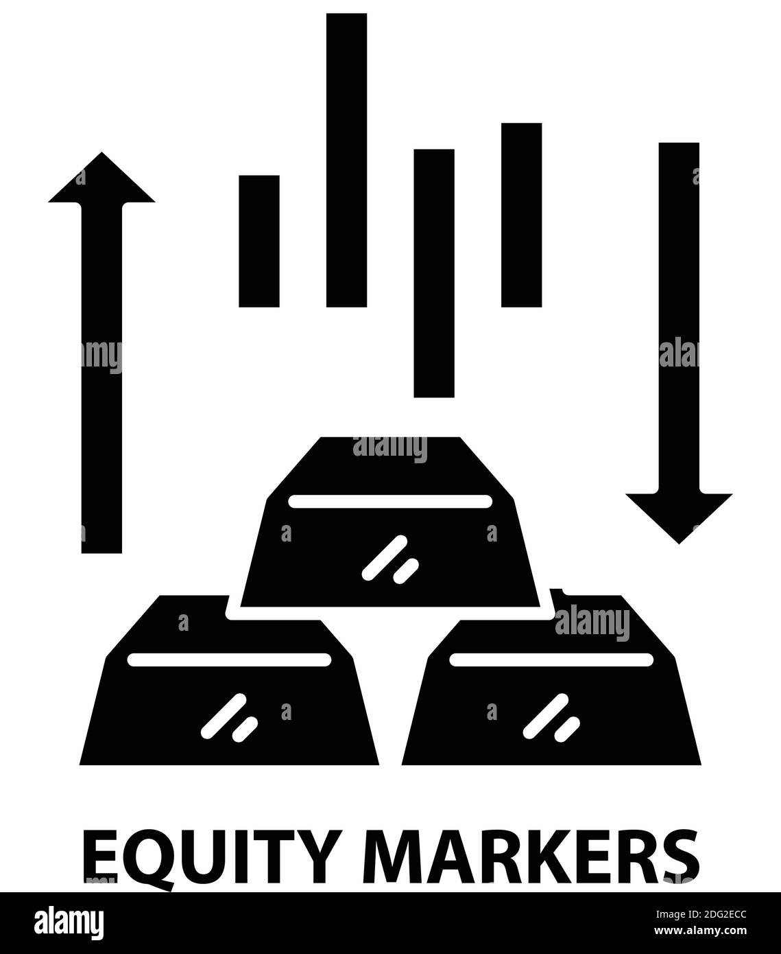equity markers icon, black vector sign with editable strokes, concept ...