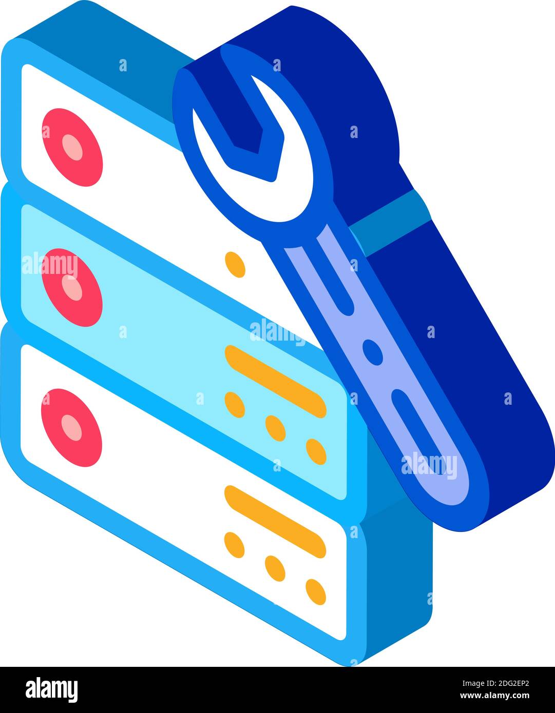 data center server repair isometric icon vector illustration Stock ...