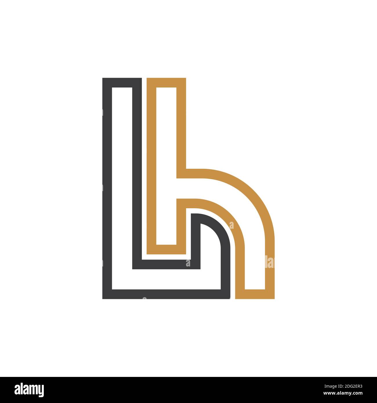 Initial letter LH logo or HL logo vector design template Stock Vector ...