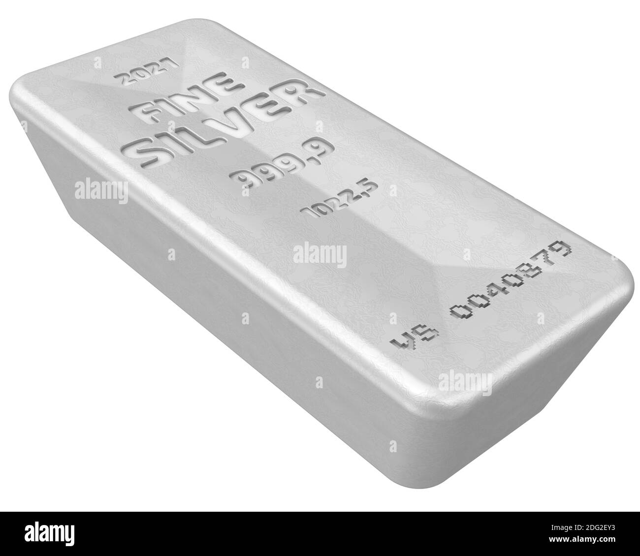 The highest standard silver bar. One ingot of 999.9 Fine Silver bar ...