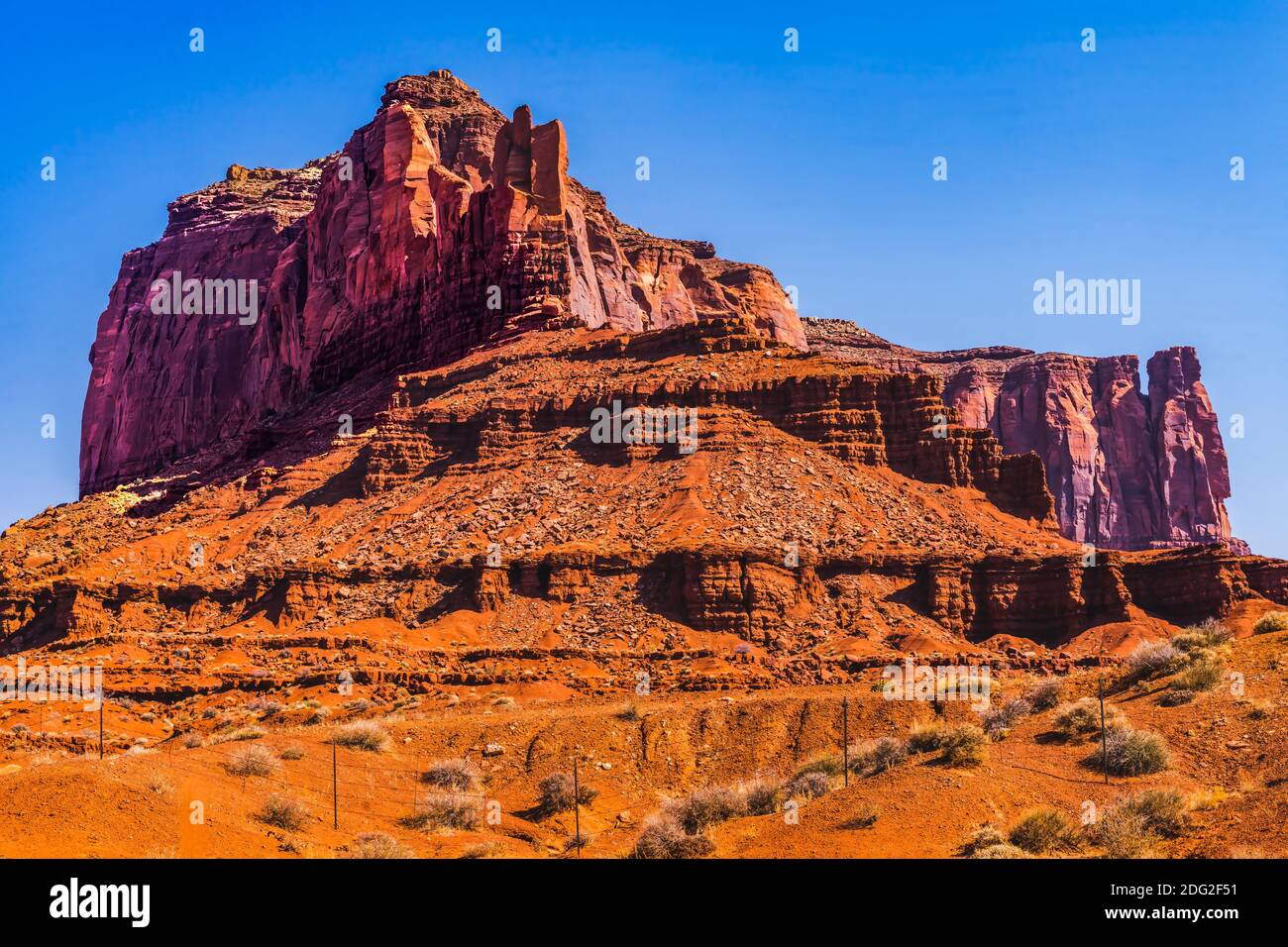 Colorful Red Rock Formation Canyon Cliff Desert Monument Valley Utah ...
