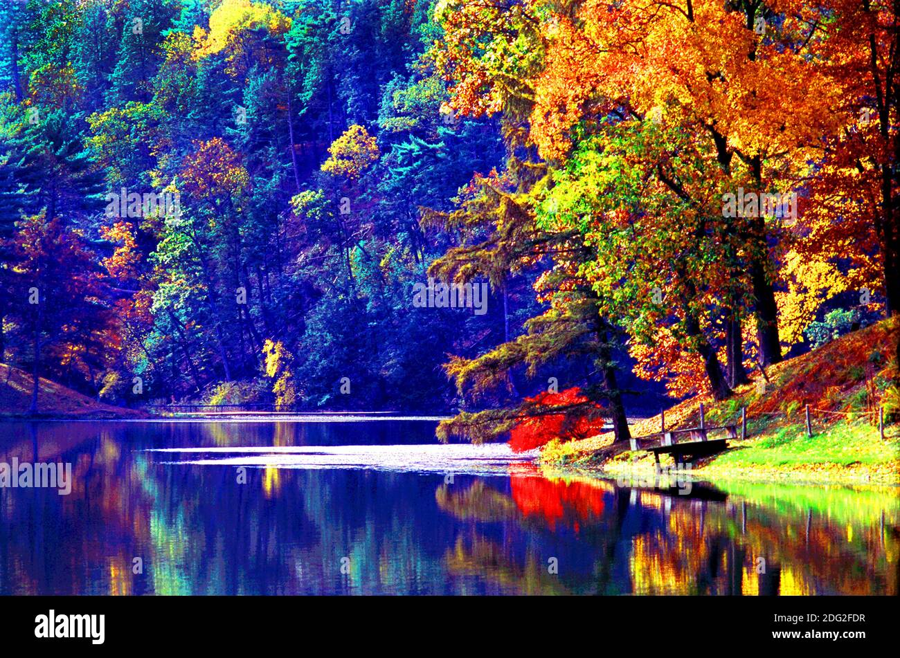 Innesfree Gardens Lake Reflections Stock Photo - Alamy