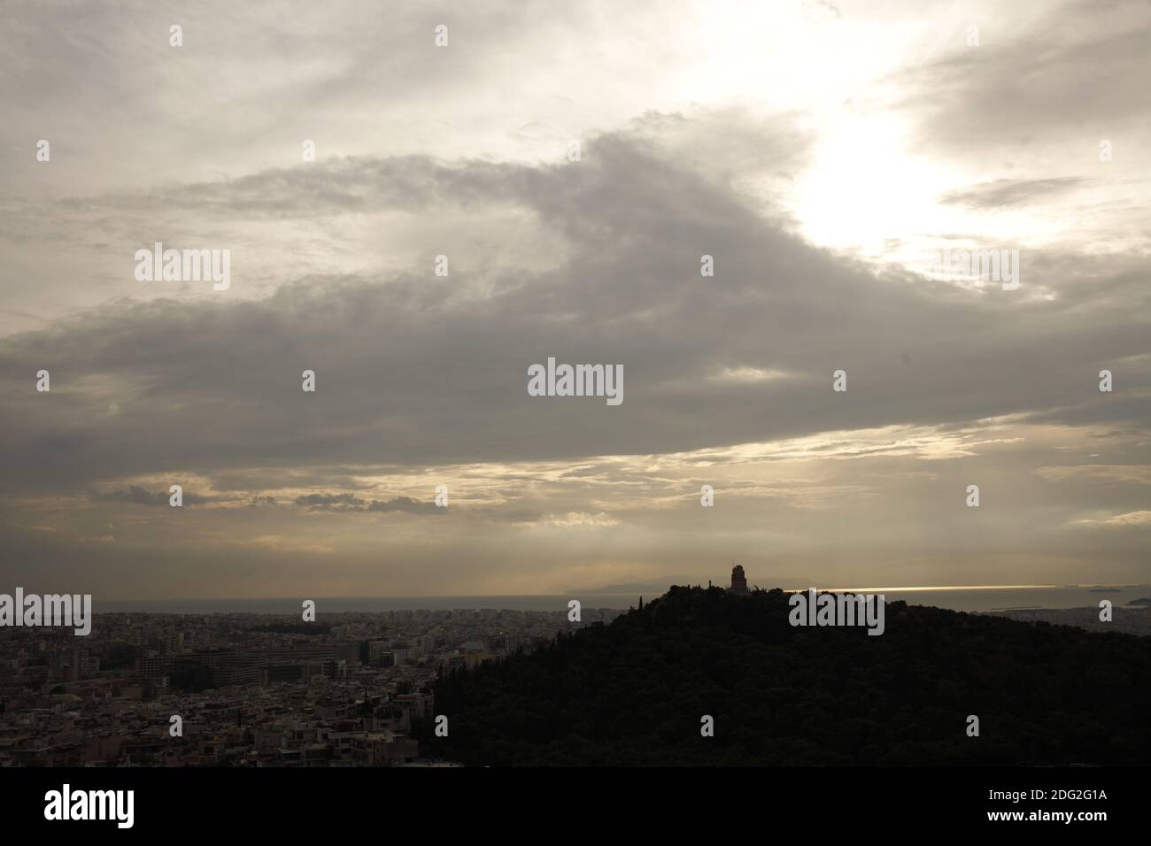 The Philopappos Monument, an ancient Greek mausoleum on Mouseion Hill ...