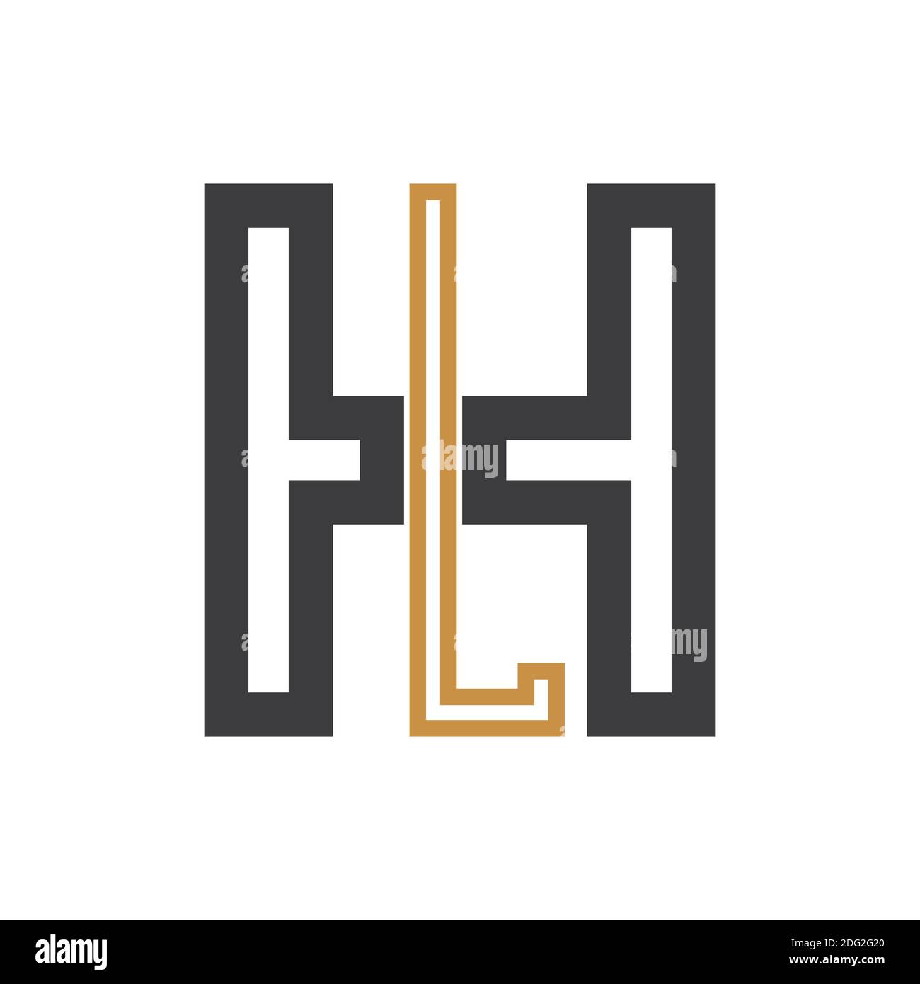 Initial letter LH logo or HL logo vector design template Stock Vector ...