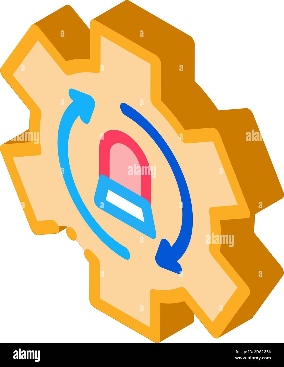 signalization code mistake working process isometric icon vector ...
