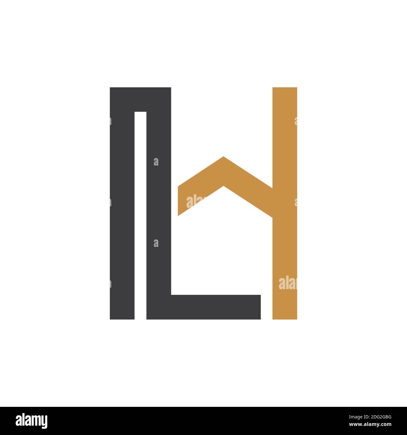 Initial letter LH logo or HL logo vector design template Stock Vector ...