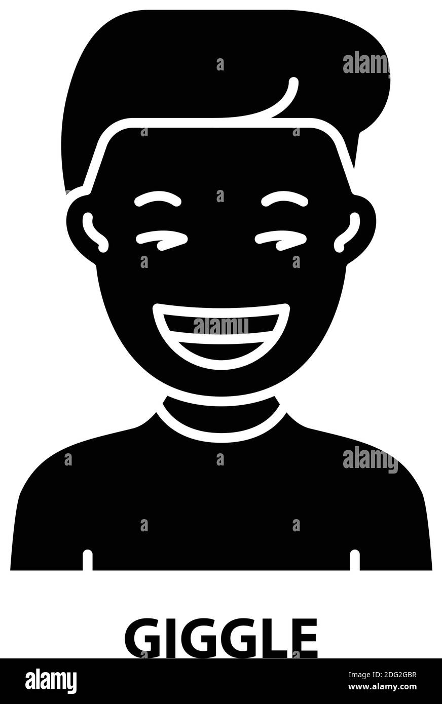 Giggling vector vectors hi-res stock photography and images - Alamy