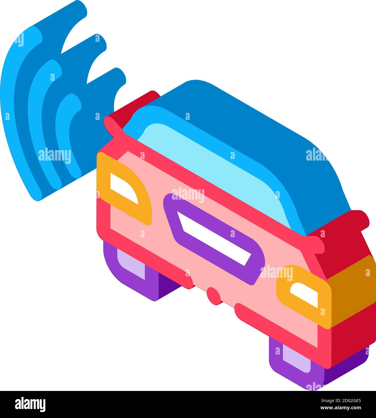 car network connection isometric icon vector illustration Stock Vector ...