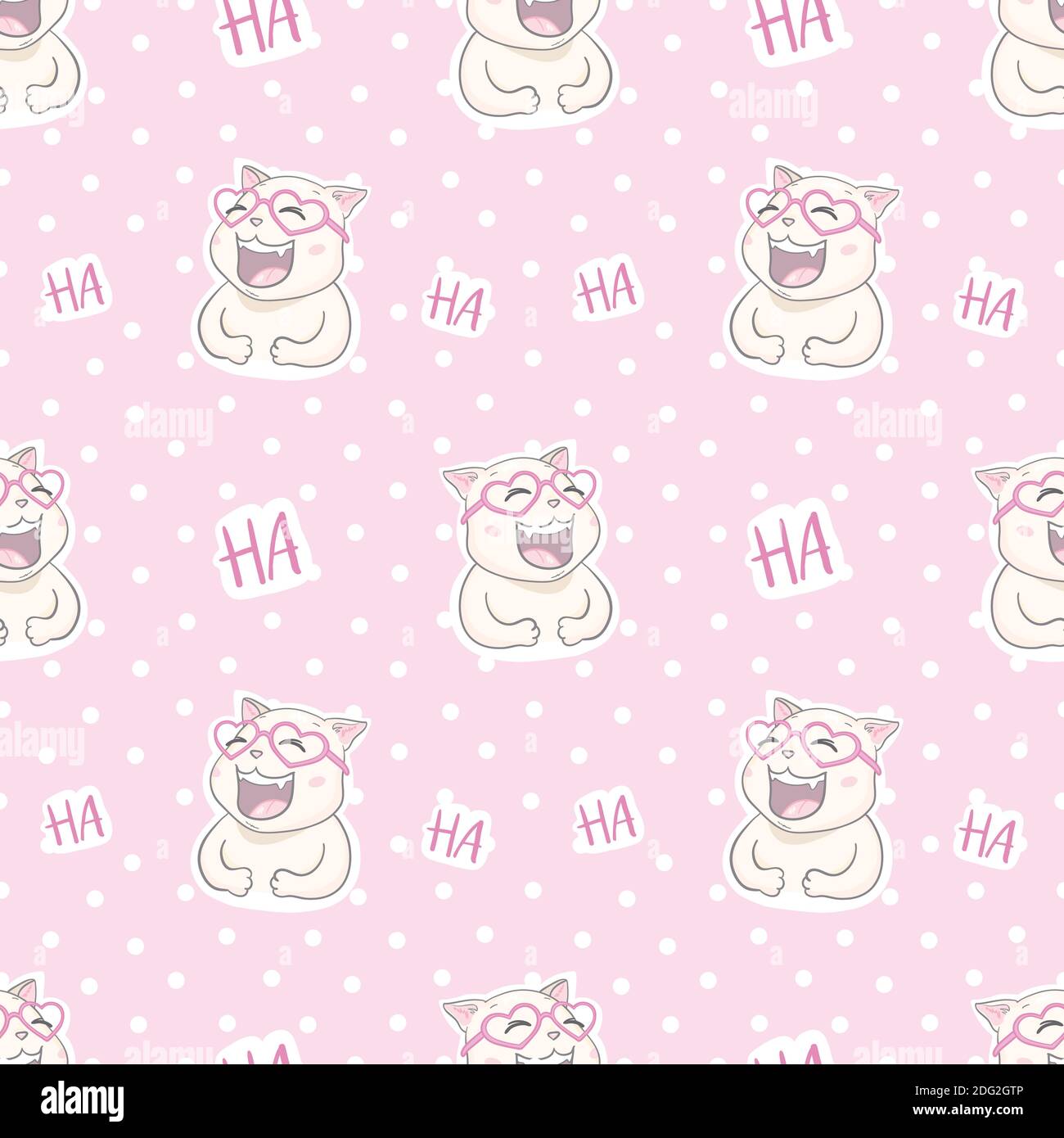 vector cat pattern, cat illustration seamless, Graphic Design pattern ...