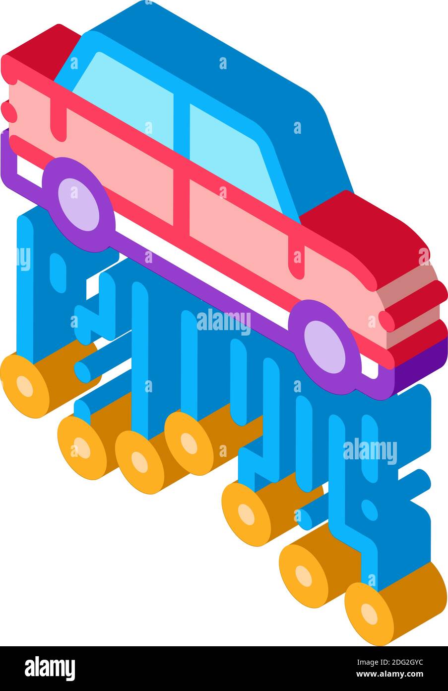 car electronic system isometric icon vector illustration Stock Vector ...