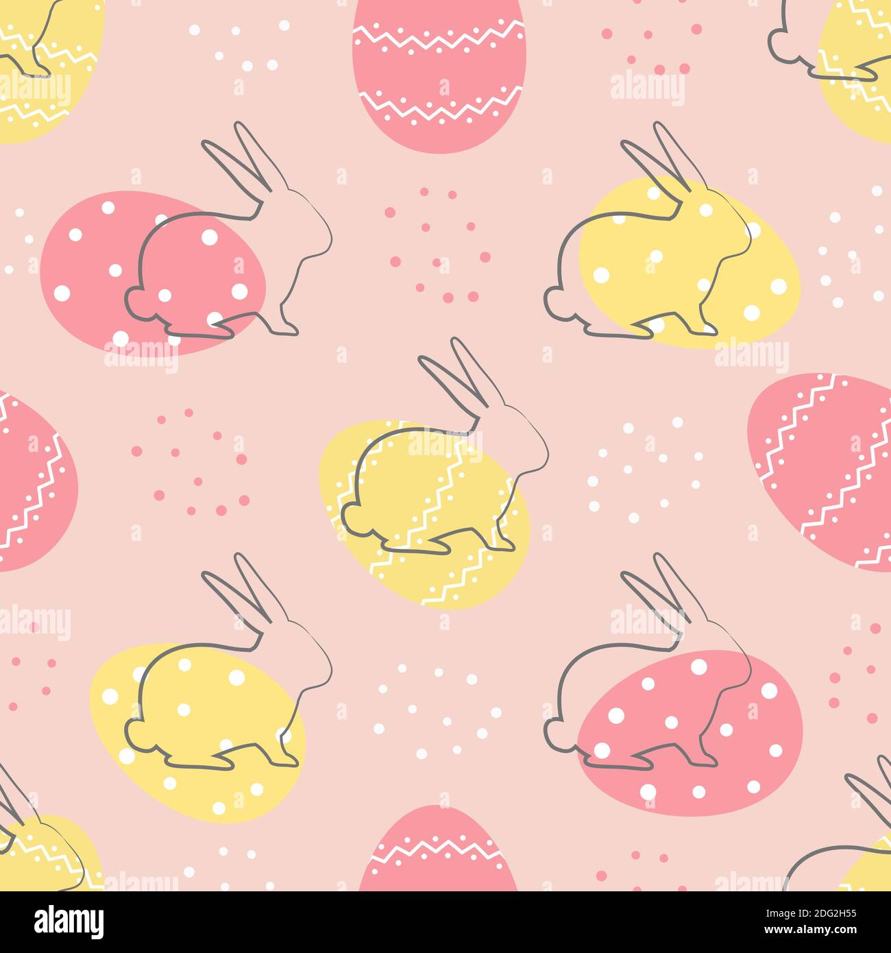 Easter background. Seamless abstract pattern with Easter bunnies and ...