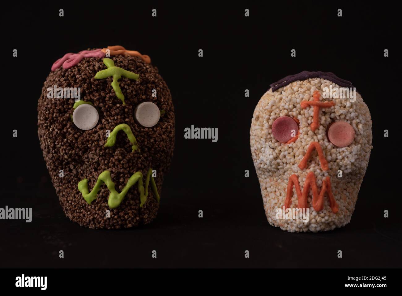 Traditional Amaranth candy Mexican skull, Day of the Dead, black ...
