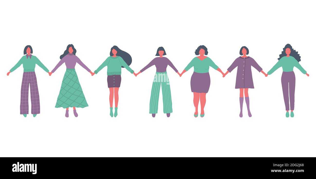 Women are holding hands. International Women's Day concept. Women's ...