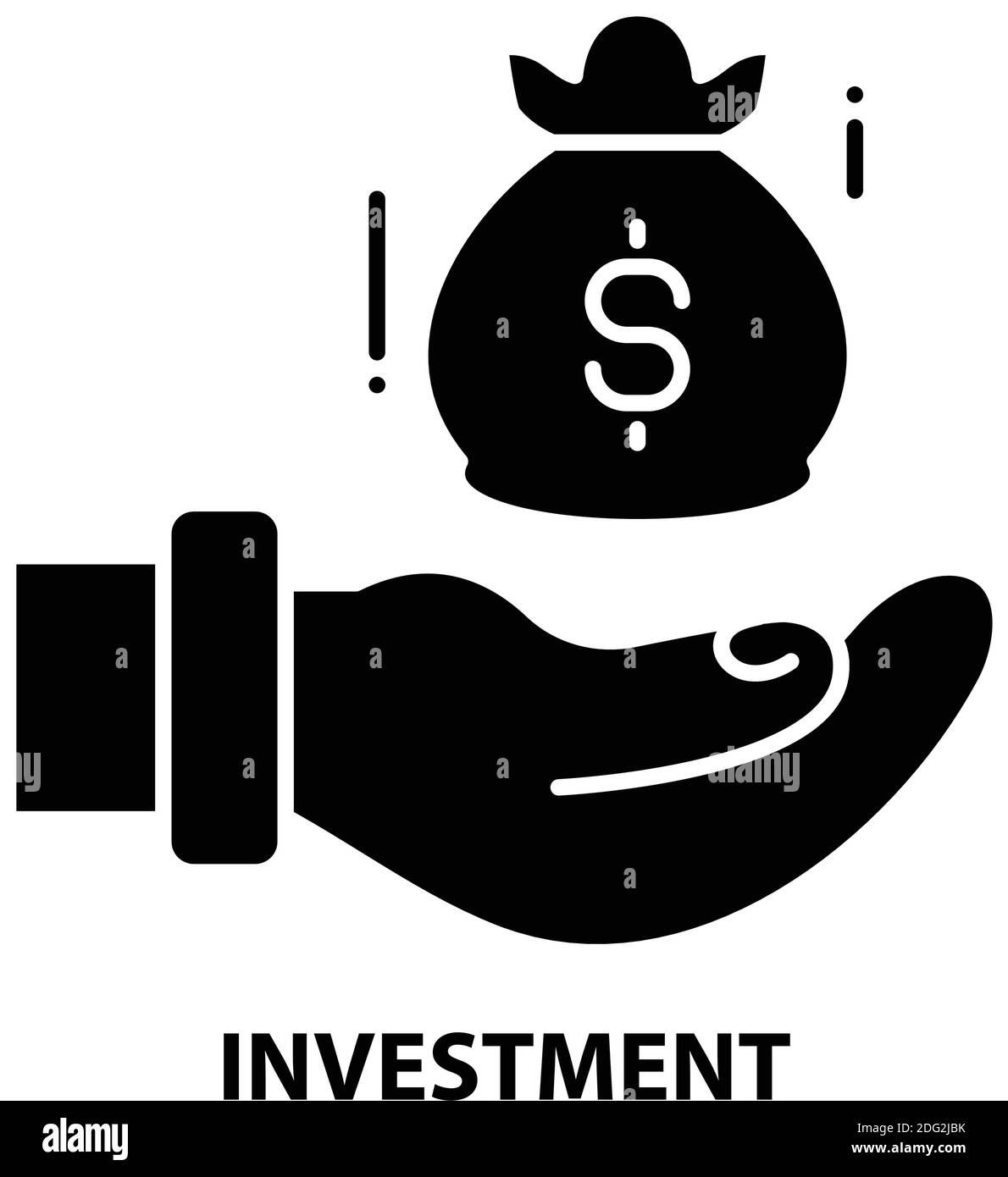 investments icon, black vector sign with editable strokes, concept ...