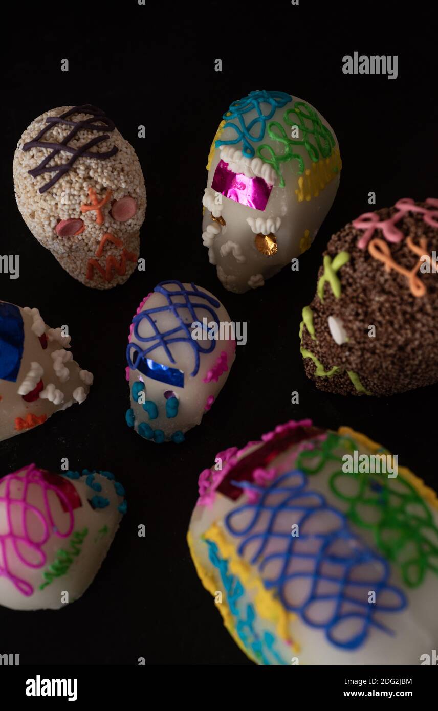 Traditional Sugar / Amaranth candy Mexican skull, Day of the Dead ...