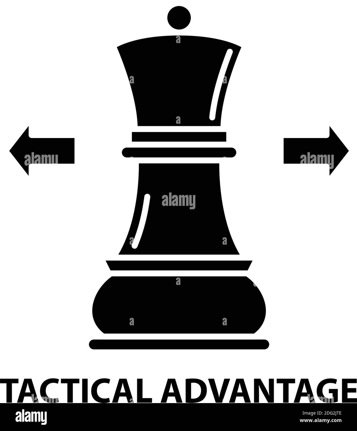 tactical advantage icon, black vector sign with editable strokes ...
