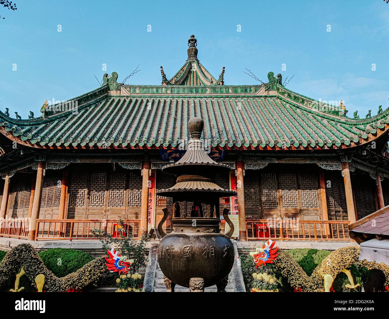 A low angle shot of a historic Kaifeng temple in China Stock Photo - Alamy