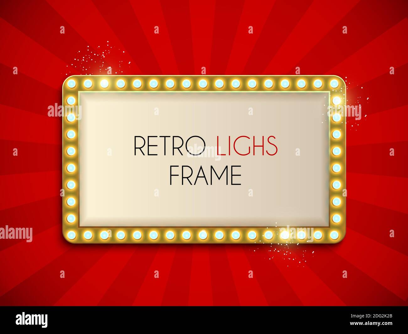 Retro frame comic design banner elements with light bulbs. illustration ...