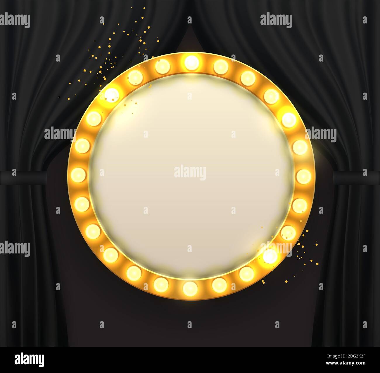 Retro frame comic design banner elements with light bulbs. illustration ...