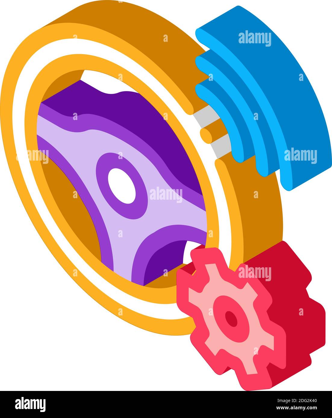 network car drive isometric icon vector illustration Stock Vector Image ...