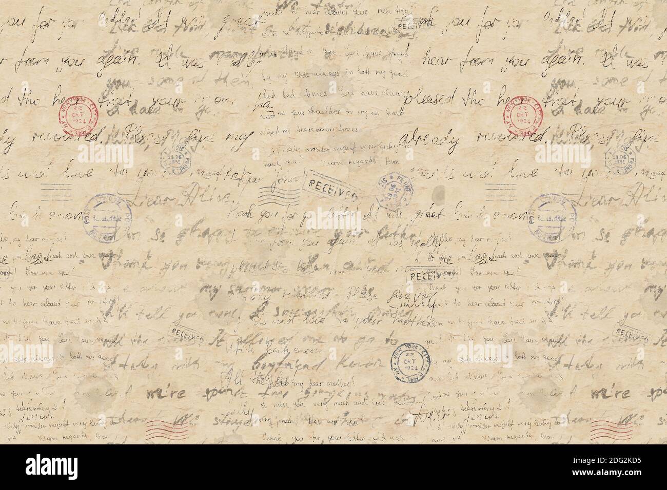 Unreadable calligraphic handwriting hi-res stock photography and images ...