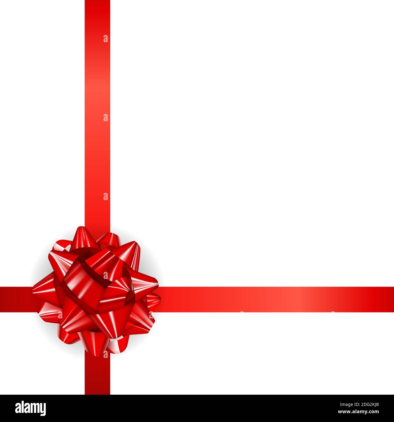 Red Realistic Glossy Ribbon Bow. Illustration Stock Photo - Alamy