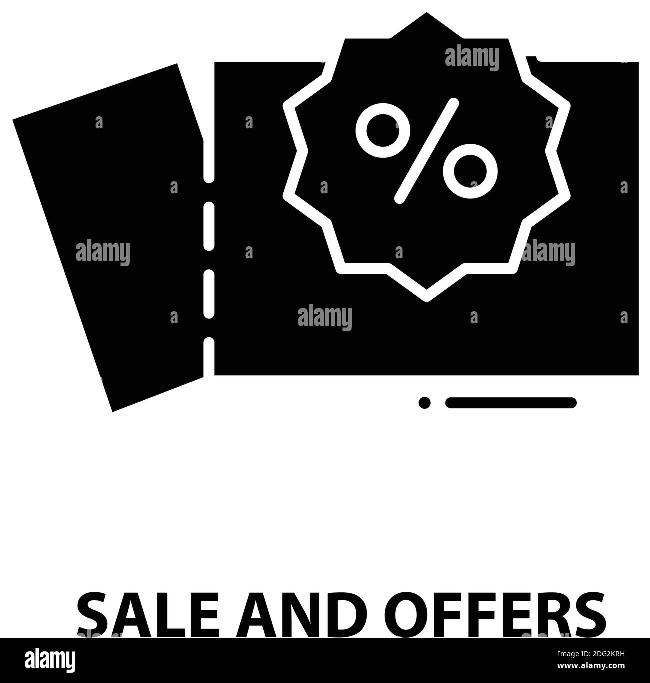 sale and offers icon, black vector sign with editable strokes, concept ...